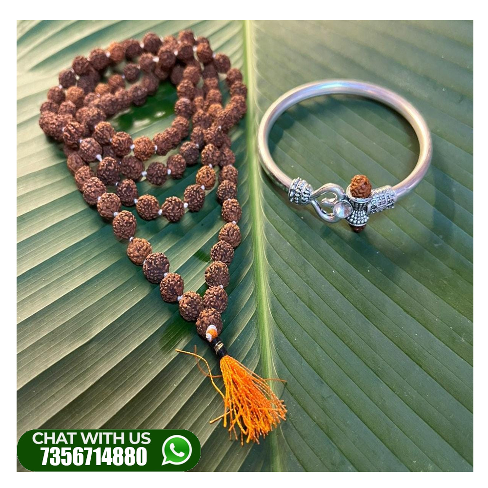 SHIVARATHRI SPECIAL COMBO OFFER..REDHTAKSHA MALA WITH BRACELETE